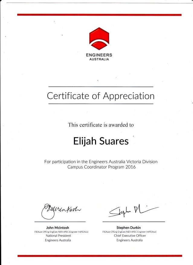 Engineers Australia Award