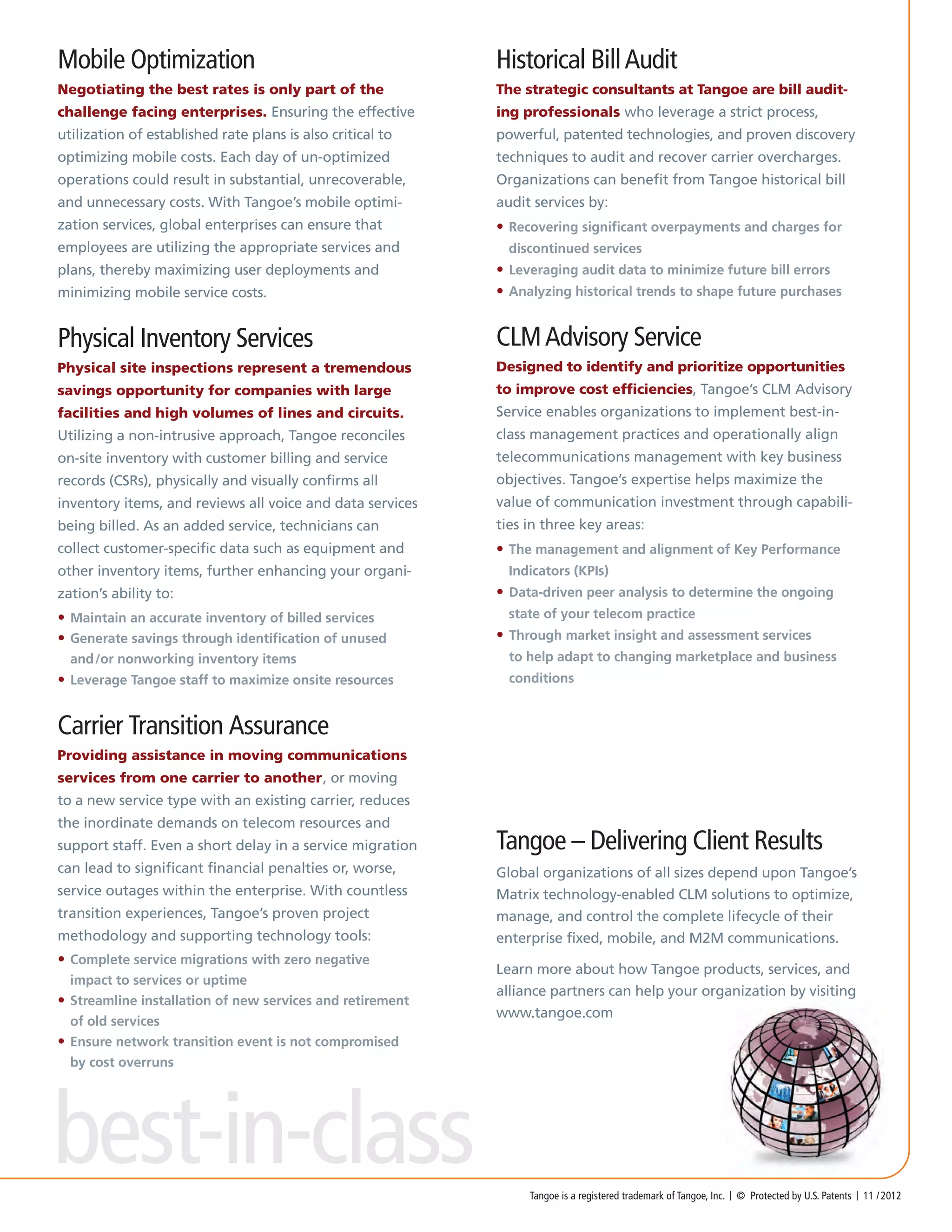 Tangoe Strategic Consulting Brochure | PDF