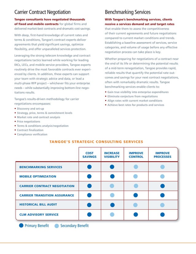 Tangoe Strategic Consulting Brochure | PDF
