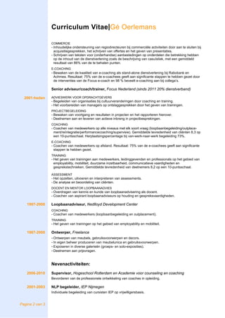 Curriculum Vitae Gé Oerlemans 2015 LinkedIn | PDF