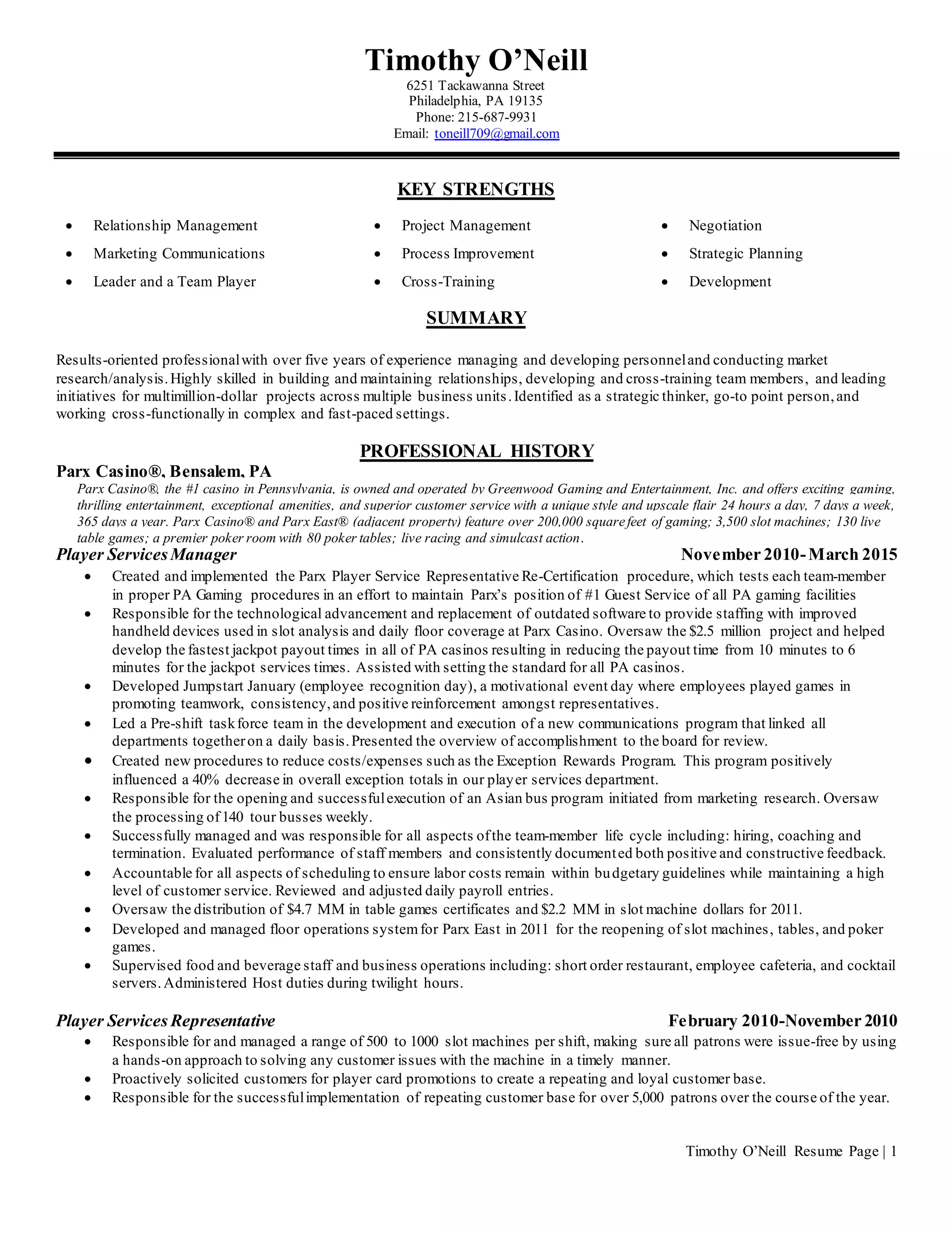 Tim's resume | DOCX