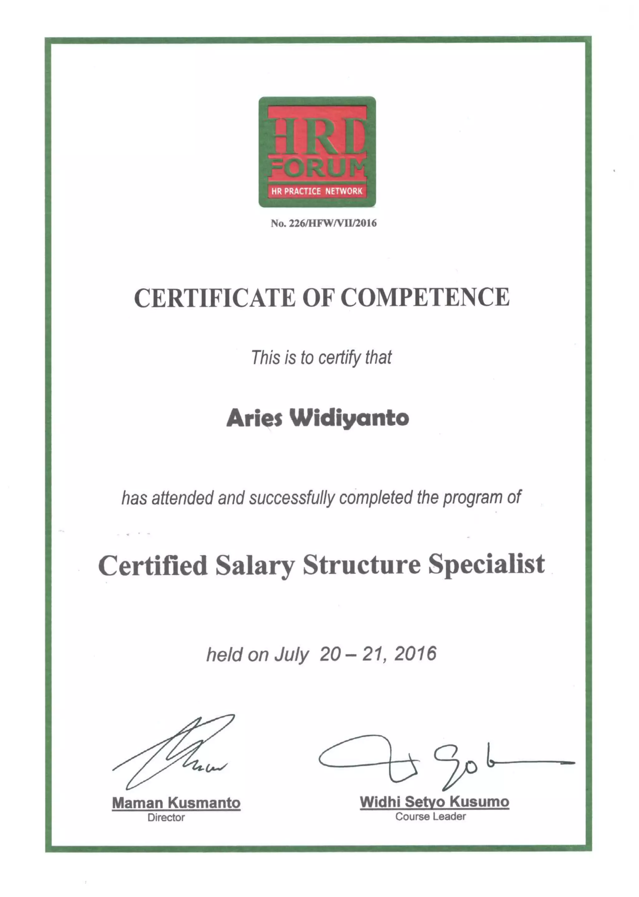 Certified Salary Structure Specialist | PDF