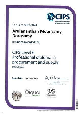 CIPS Professional Diploma 2015 | PDF