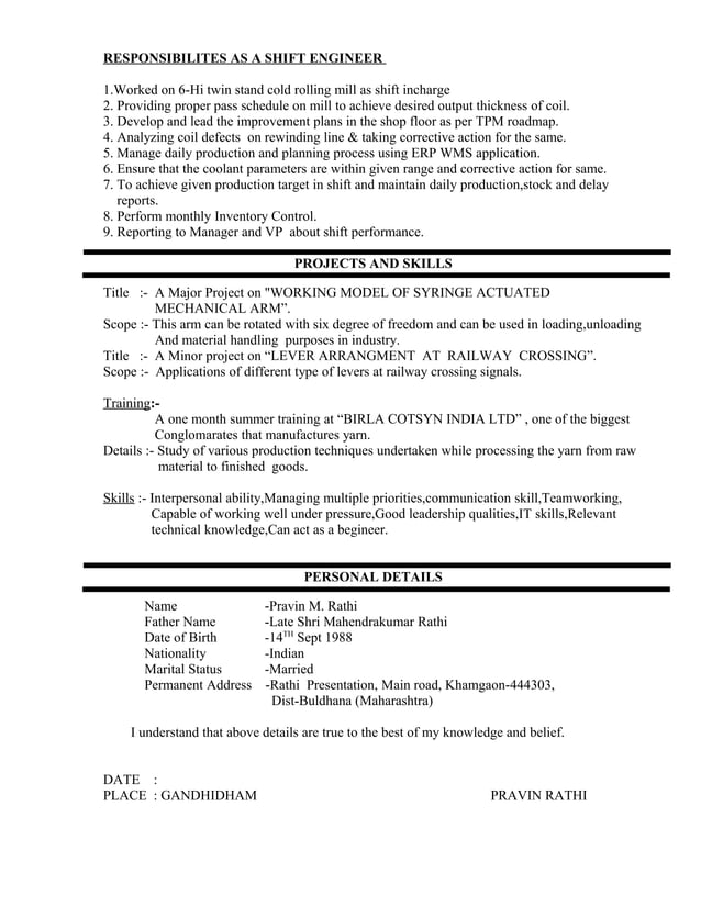 PRAVIN RATHI RESUME (1) | PDF