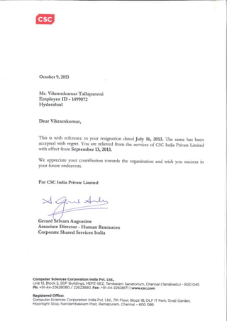 CSC_ExperienceLetter | PDF