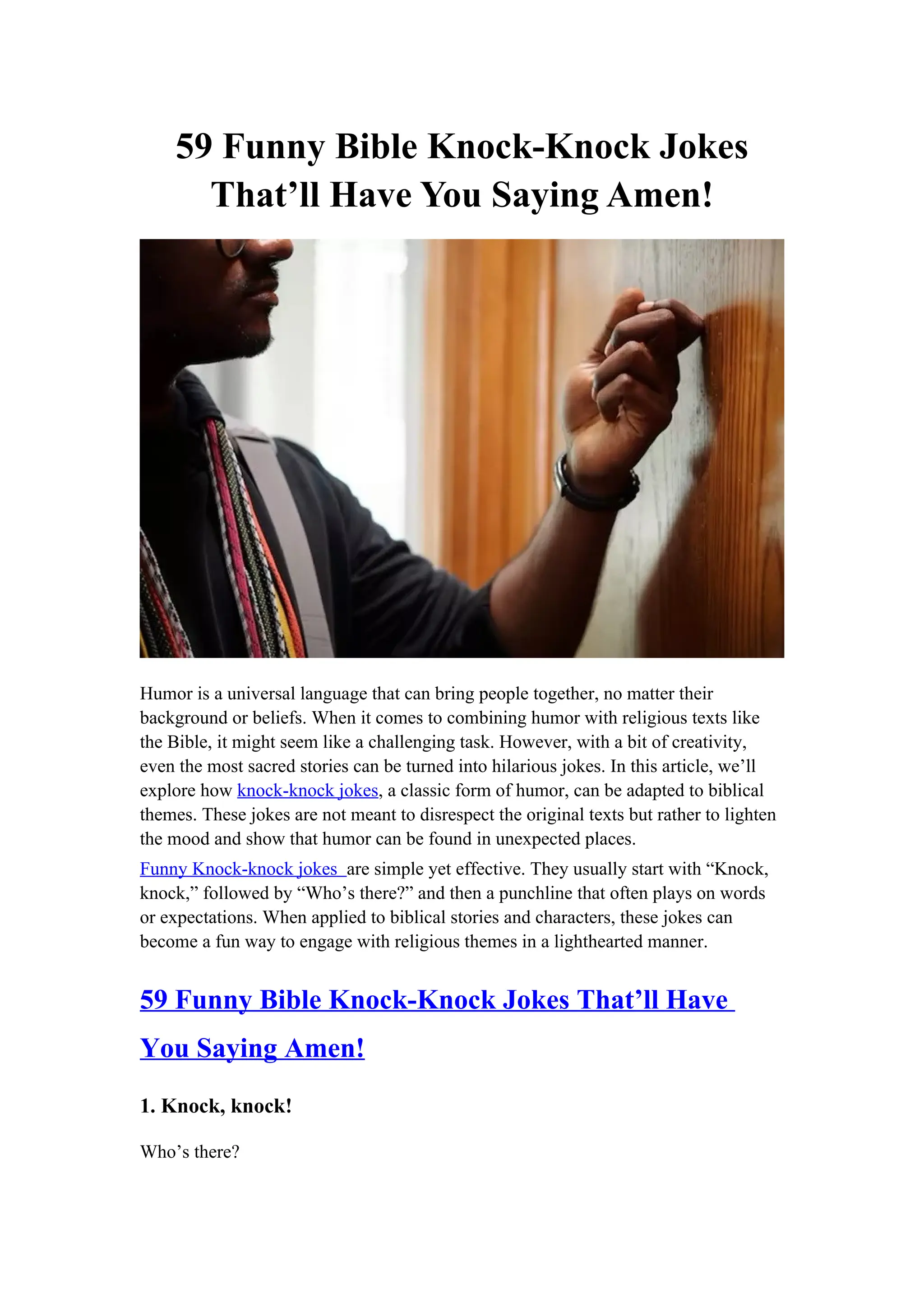Funny Bible Jokes