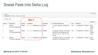 Operating and Supporting Delta Lake in Production | PDF