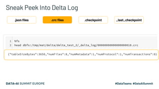 Operating and Supporting Delta Lake in Production | PDF