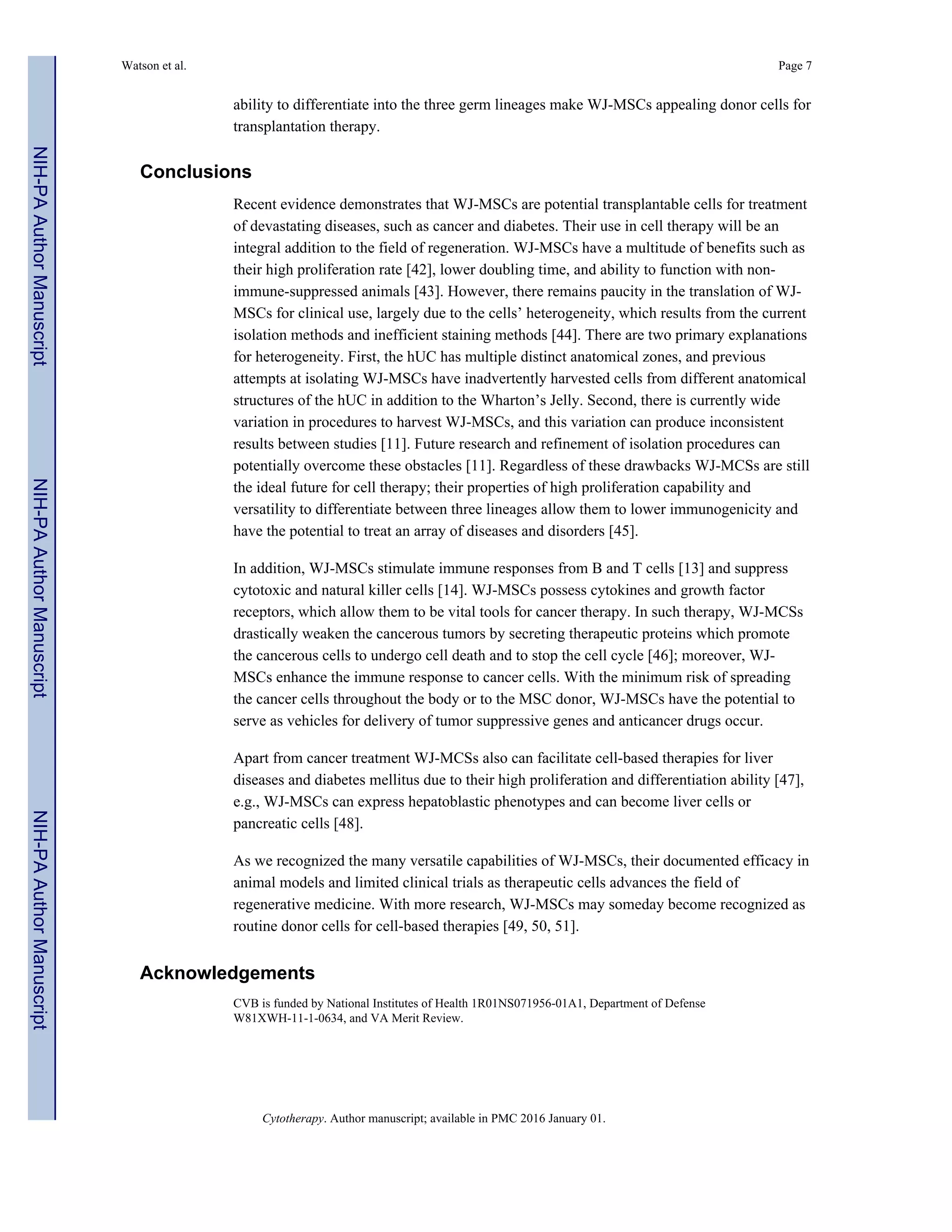 Umbilical cord wj_viable_msc.watson2015_(1) | PDF