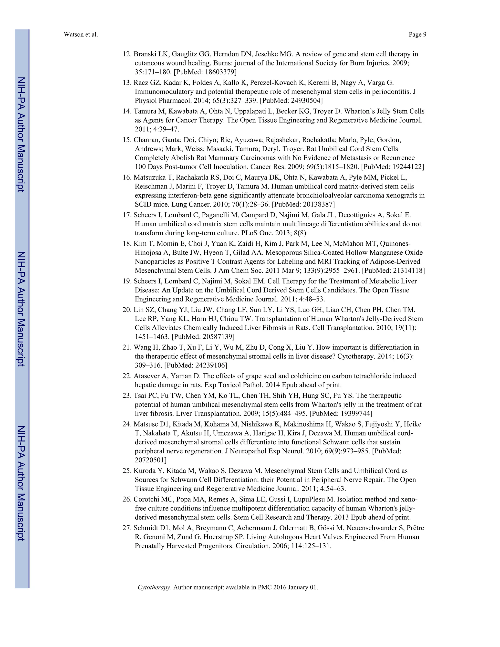 Umbilical cord wj_viable_msc.watson2015_(1) | PDF