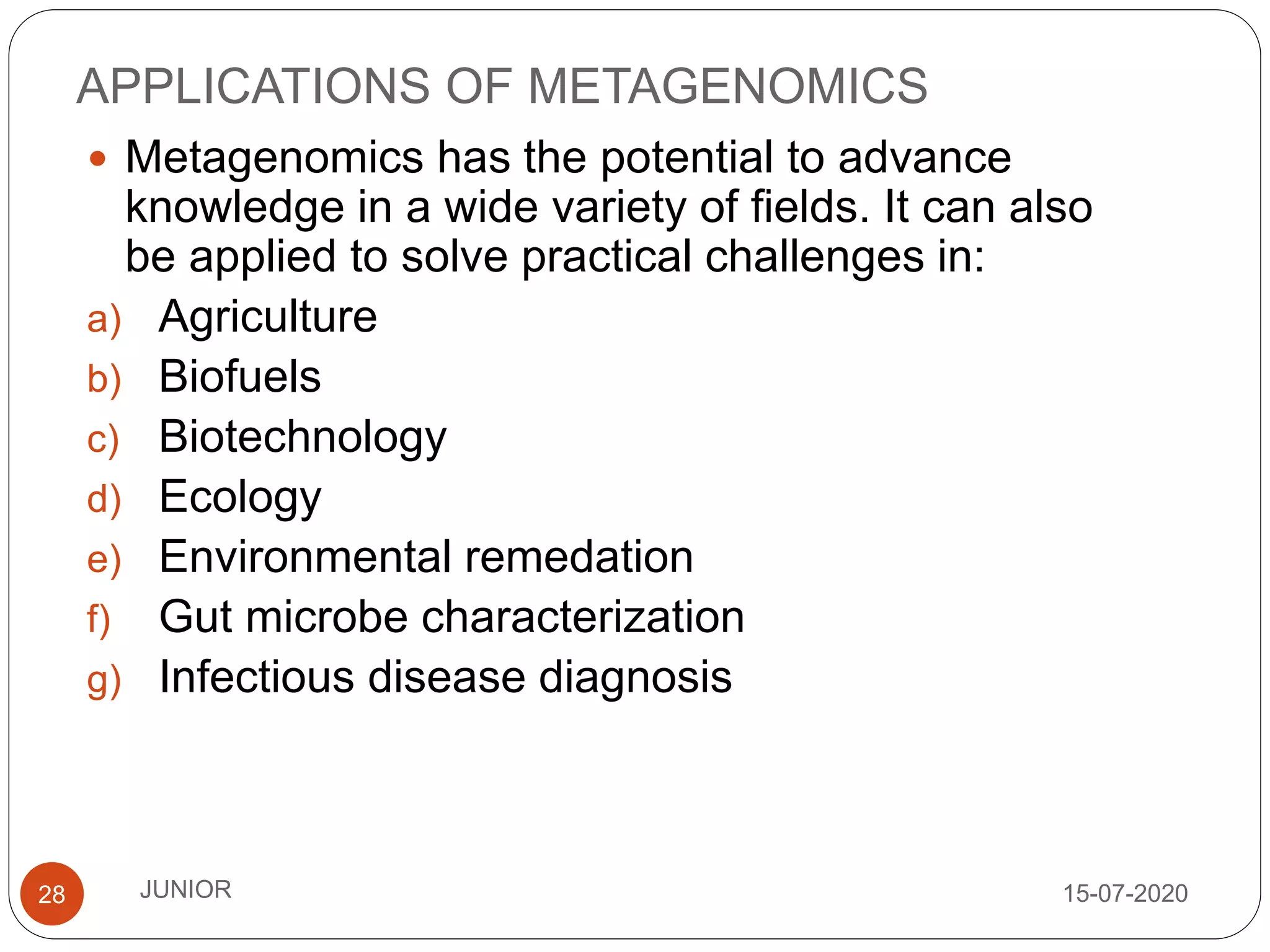 Metagenomics | PPTX