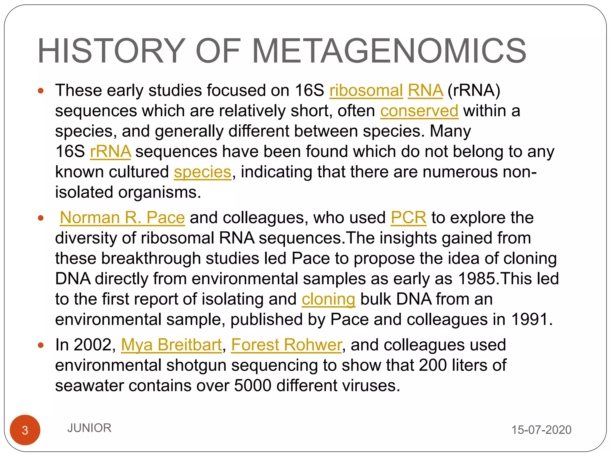 Metagenomics | PPTX