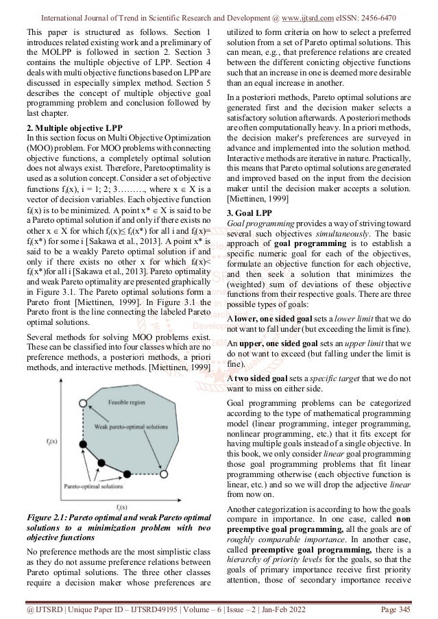 Multiple Objective Lpp And Goal Programming A Review Pdf