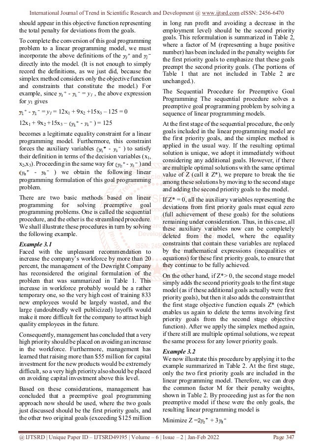 Multiple Objective LPP and Goal Programming A Review | PDF