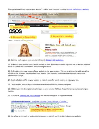 59 tips to improve your website and get better results | DOC | Web ...