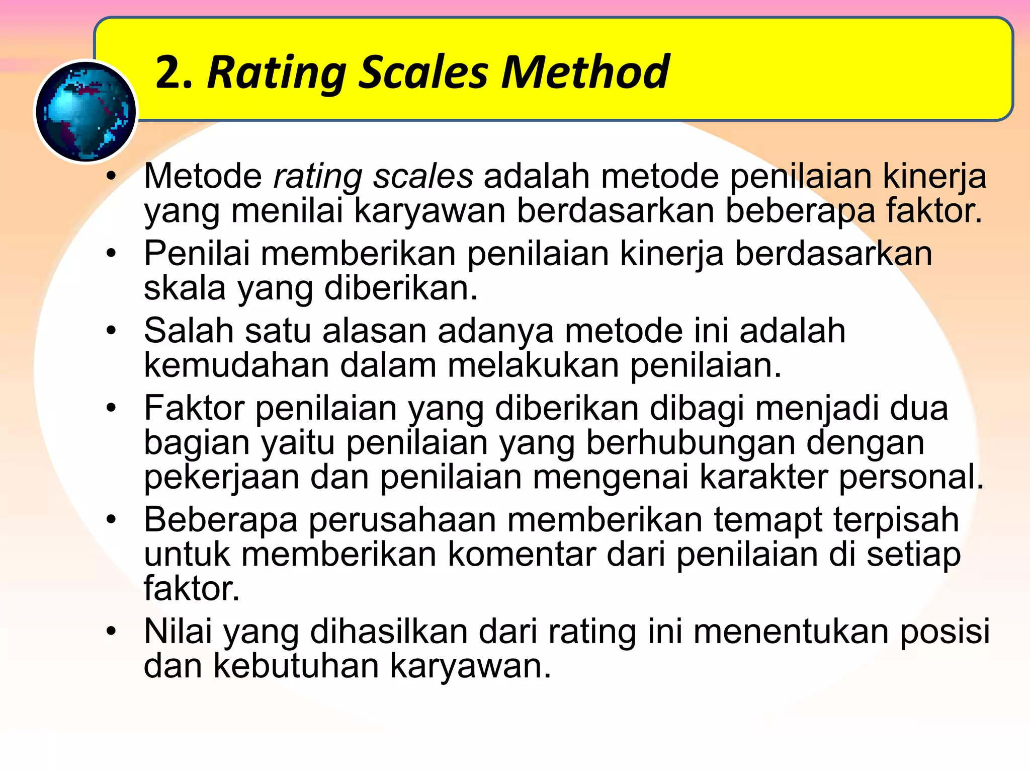 Unsur dan Metode Penilaian Kinerja _Training "PERFORMANCE MANAGEMENT". | PPTX