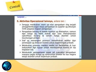 Contoh Kasus Transaksional & Modus Operandi Fraud _Training "FRAUD ...