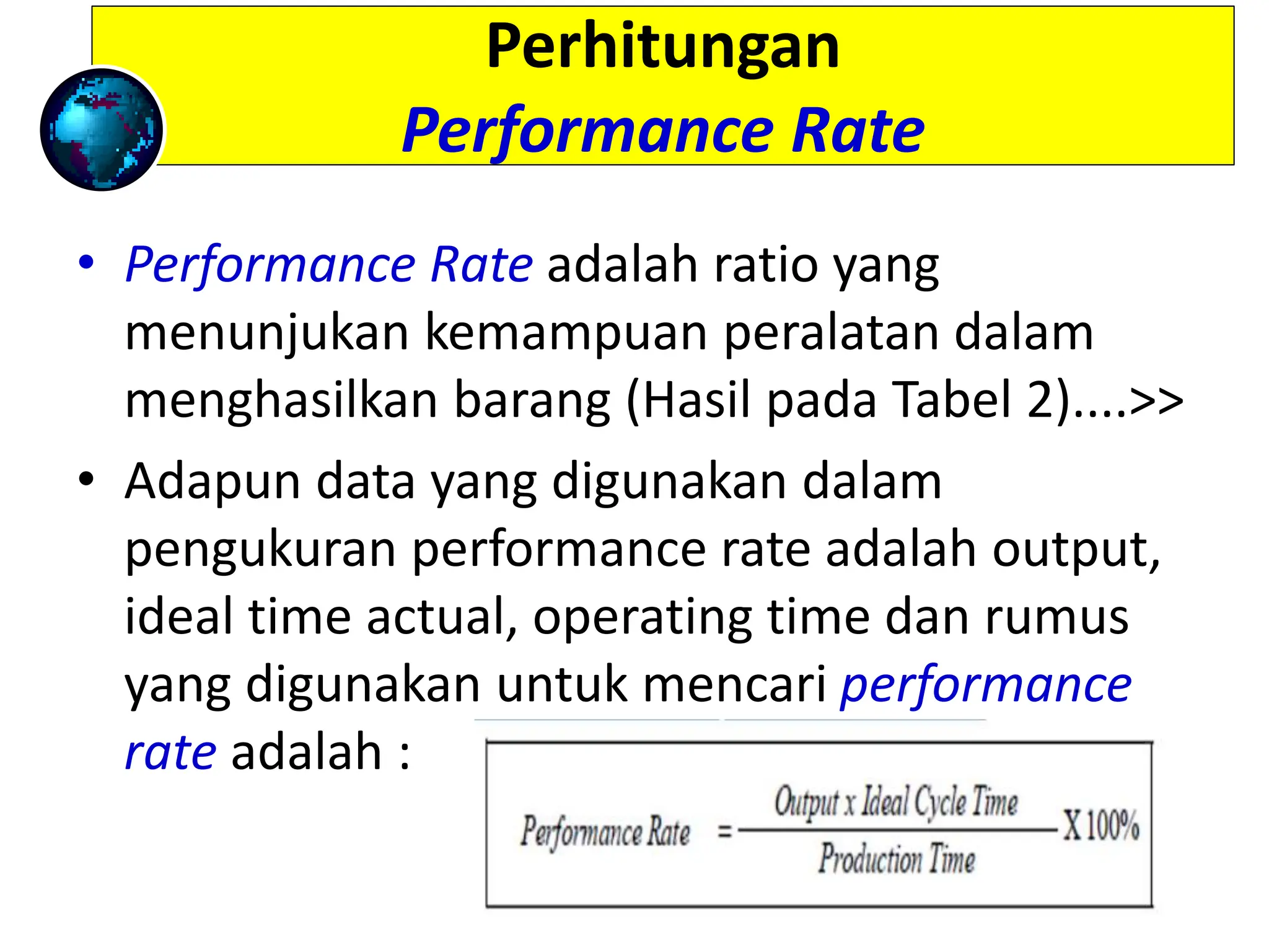 Perhitungan OEE (Overall Equipment Effectiveness) _Training "TOTAL ...