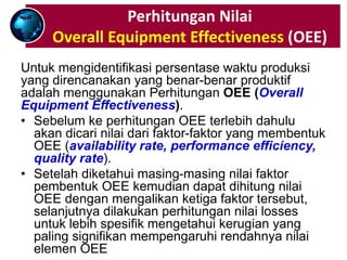 Perhitungan OEE (Overall Equipment Effectiveness) _Training "TOTAL ...