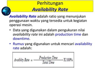 Perhitungan OEE (Overall Equipment Effectiveness) _Training "TOTAL ...