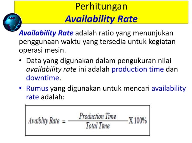 Perhitungan OEE (Overall Equipment Effectiveness) _Training "TOTAL ...