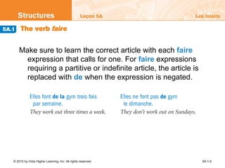 5A.1 faire.ppt Presentation slides on French verb | PPT