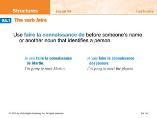 5A.1 faire.ppt Presentation slides on French verb | PPT
