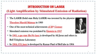 5a. Lasers.pptx.Detailed description about LASER-Light Amplification by Stimulated Emission of ...