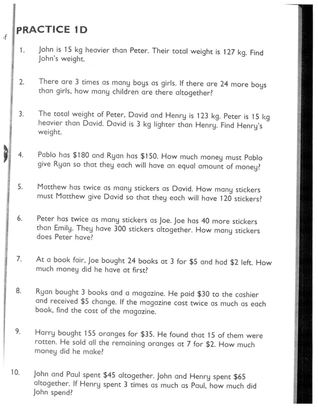 Singapore Math - 5A - Textbook | PDF