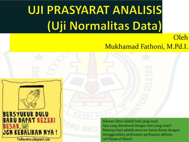 uji normalitas data | PPTX