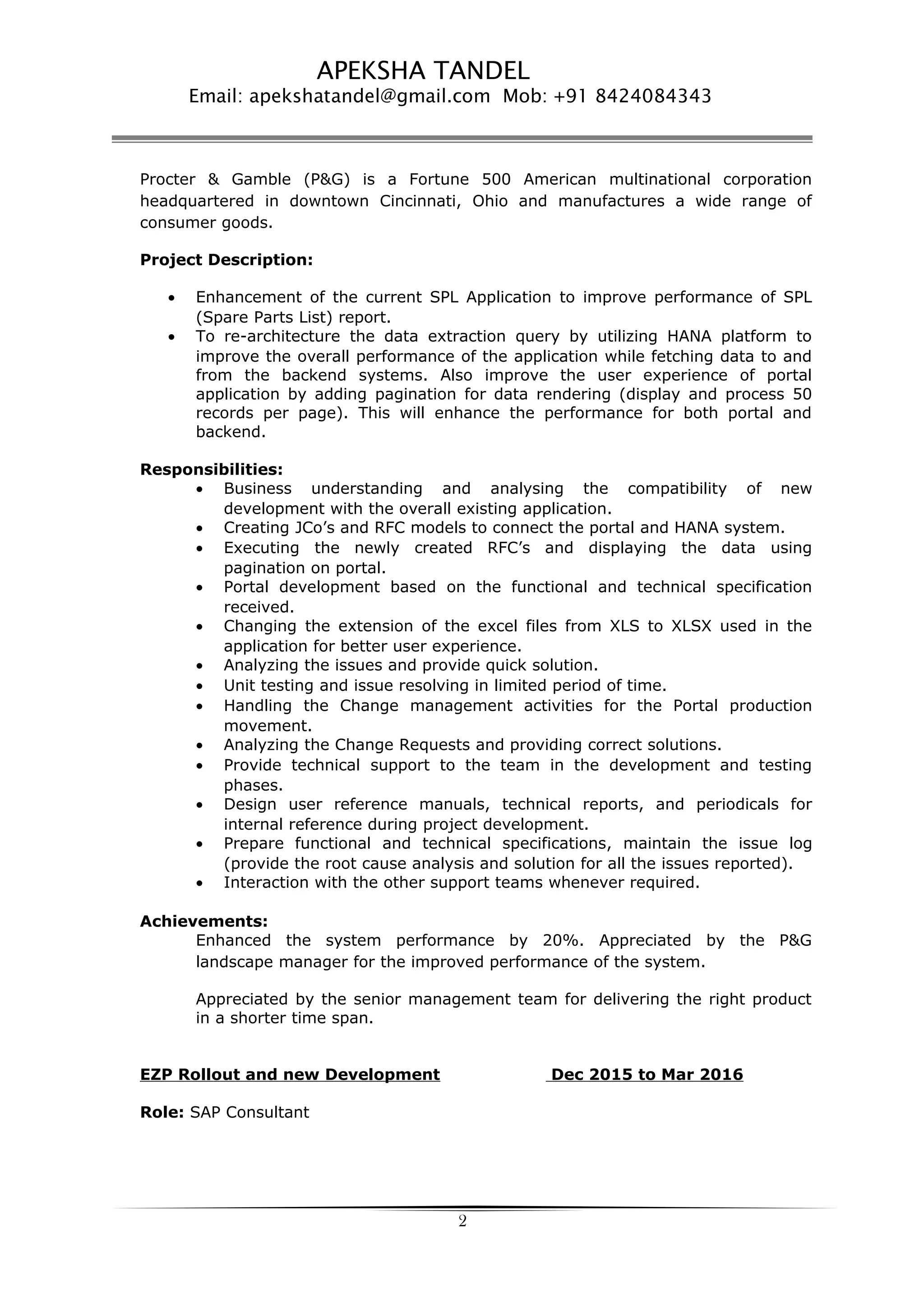 Apeksha Tandel Resume | PDF