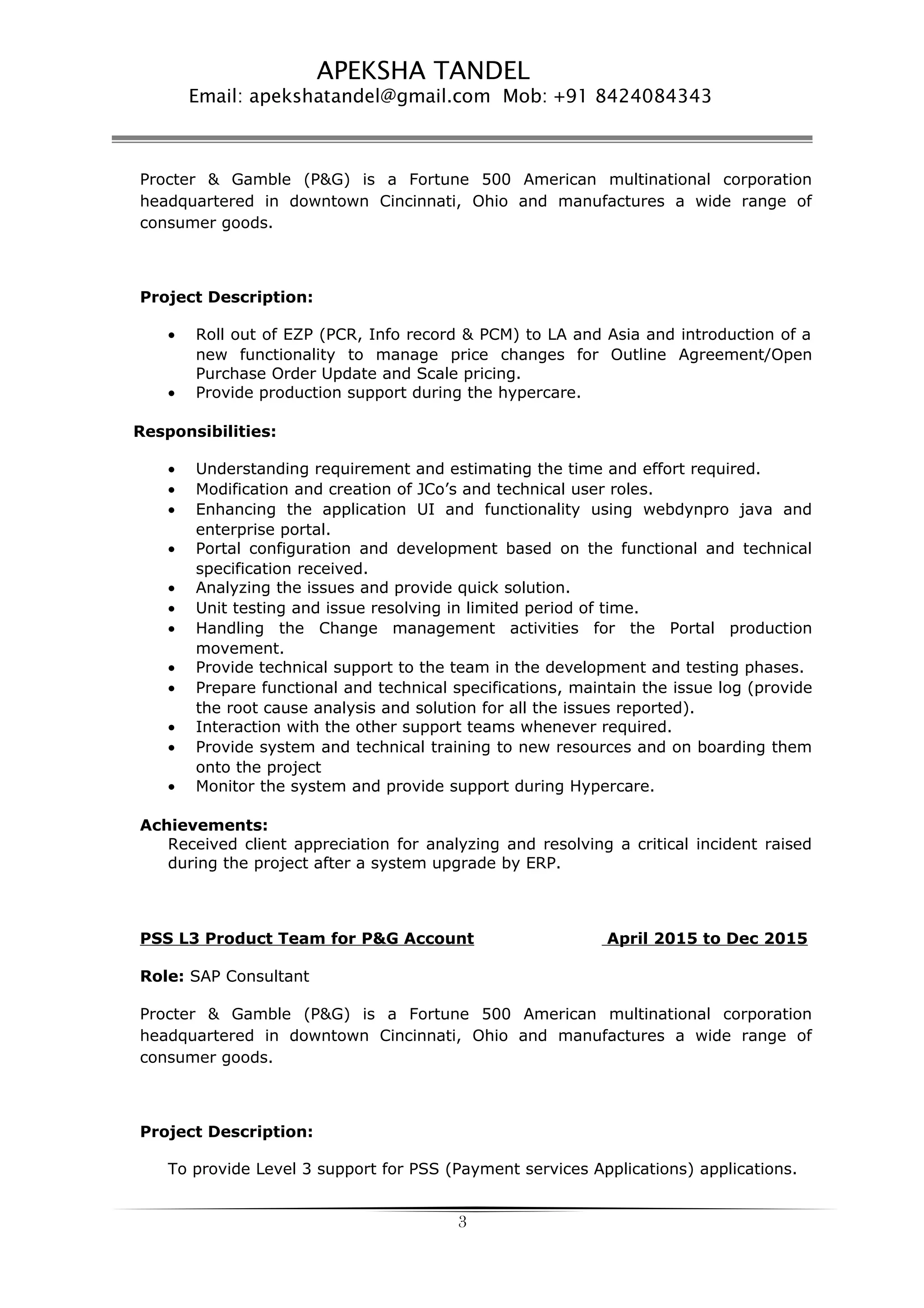 Apeksha Tandel Resume | PDF