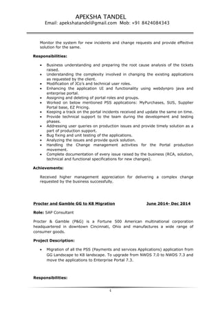 Apeksha Tandel Resume | PDF