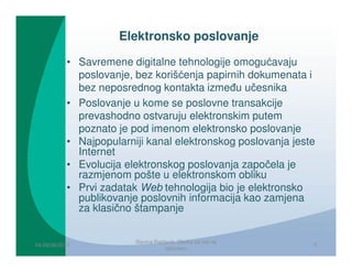 Elektronsko poslovanje | PDF