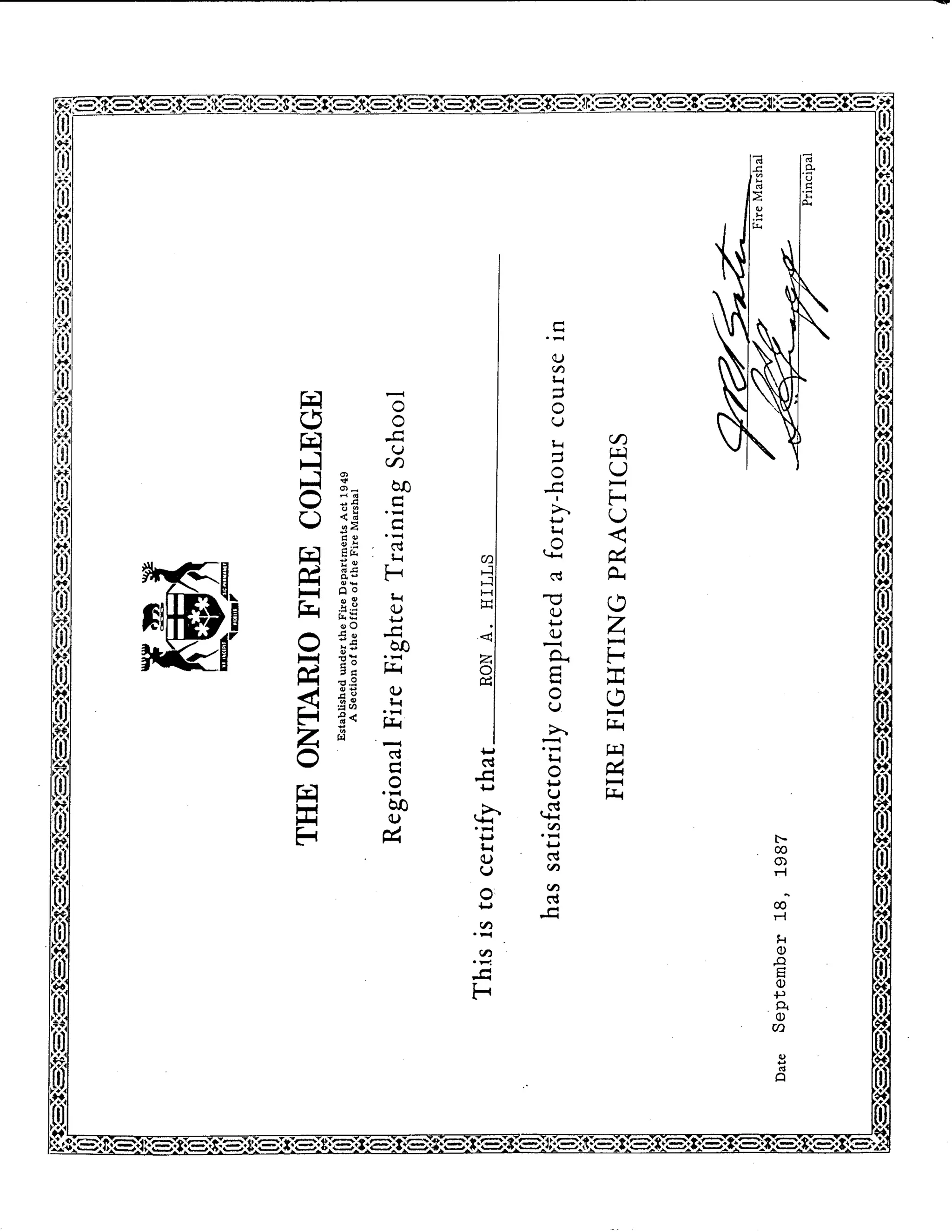 Fire Training Certificates | PDF