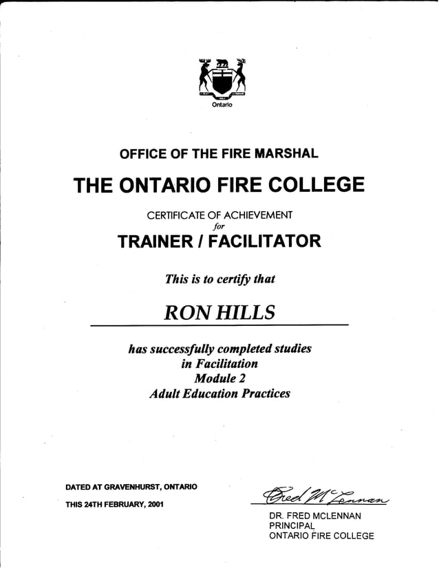 Fire Training Certificates | PDF