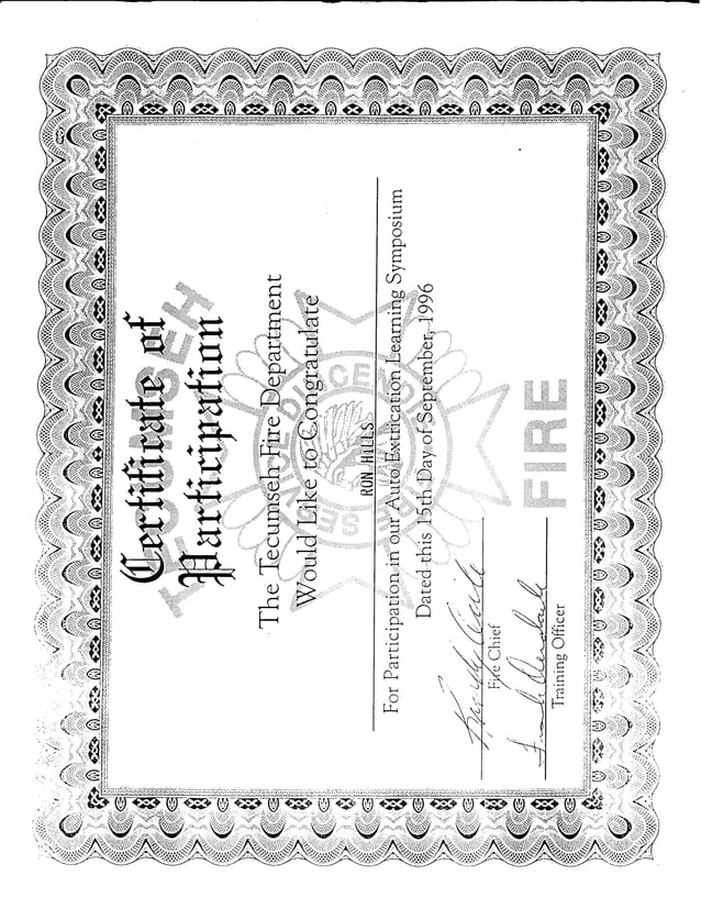 Fire Training Certificates | PDF