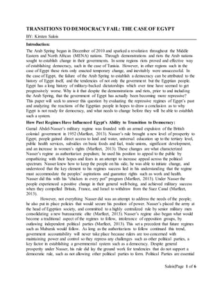 Writing Sample Egypt | DOCX