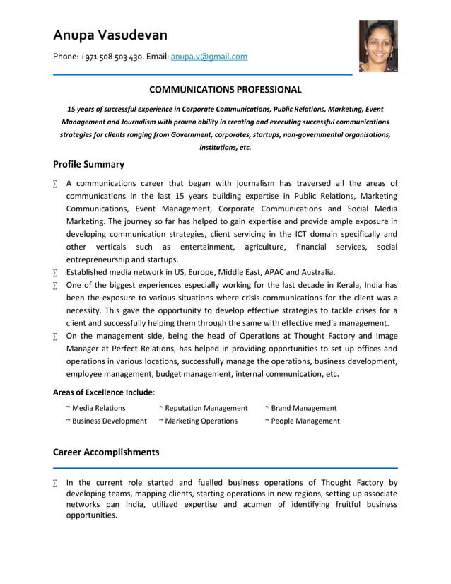 Anupa Resume_2015 | PDF