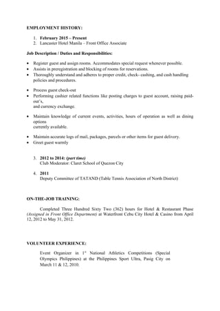 My Resume (TIN) | DOC