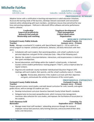 Michelle_Fairfax_Resume (FINAL v3) | DOCX