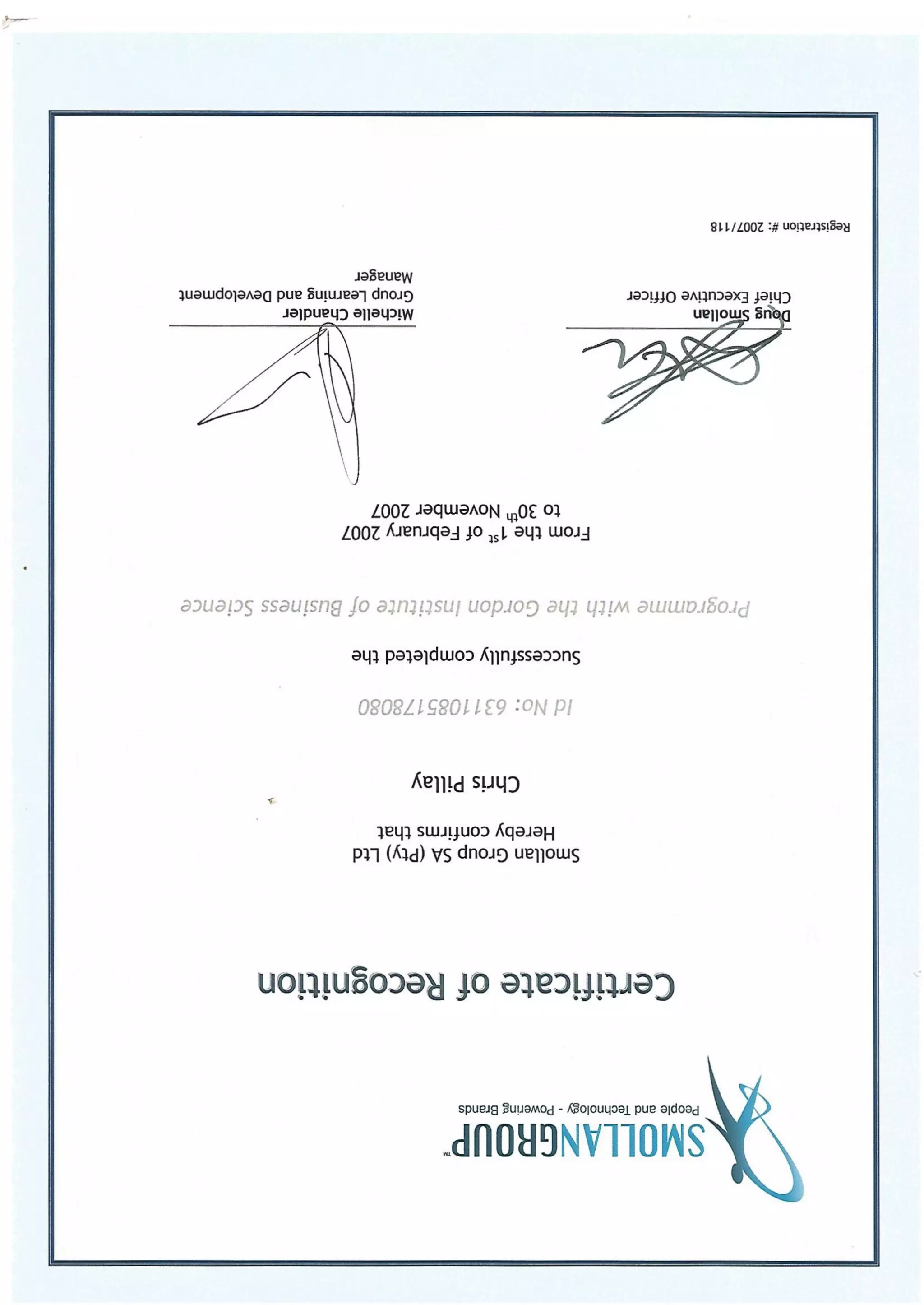 GIBS PMD Certificate | PDF