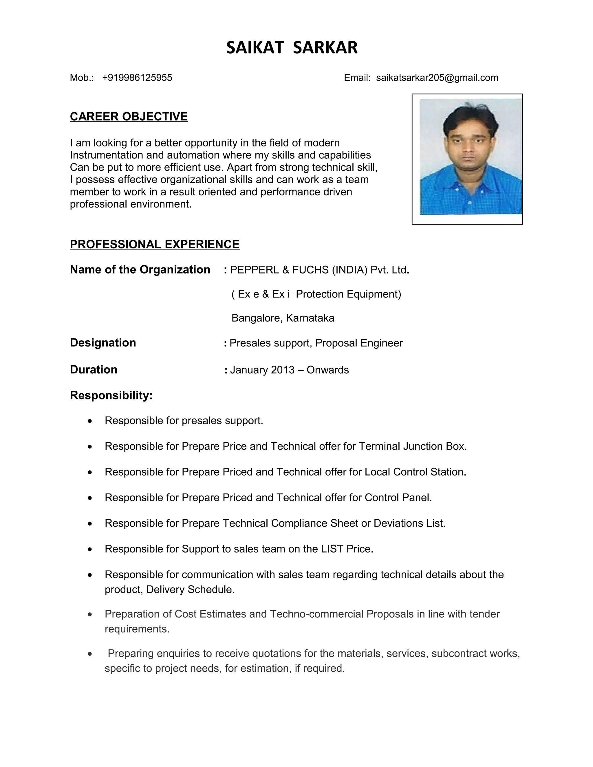 CAREER OBJECTIVE New 25 05 16 | PDF