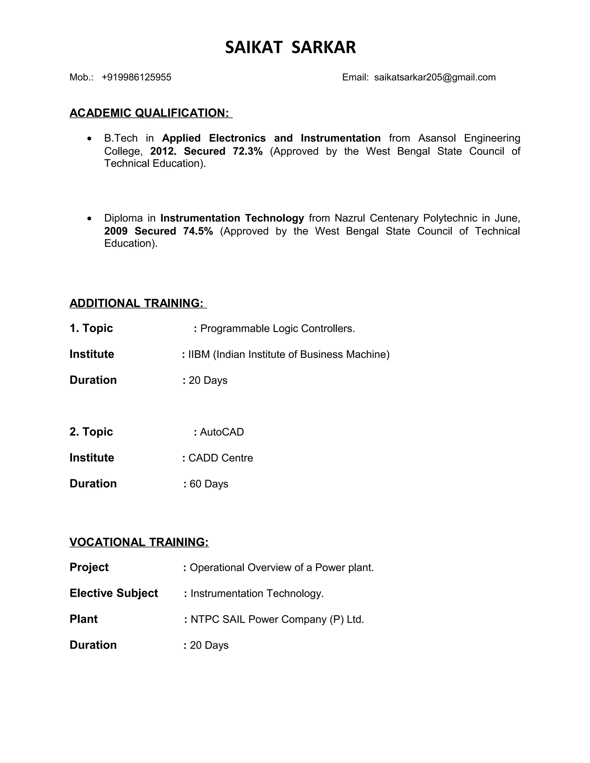 CAREER OBJECTIVE New 25 05 16 | PDF