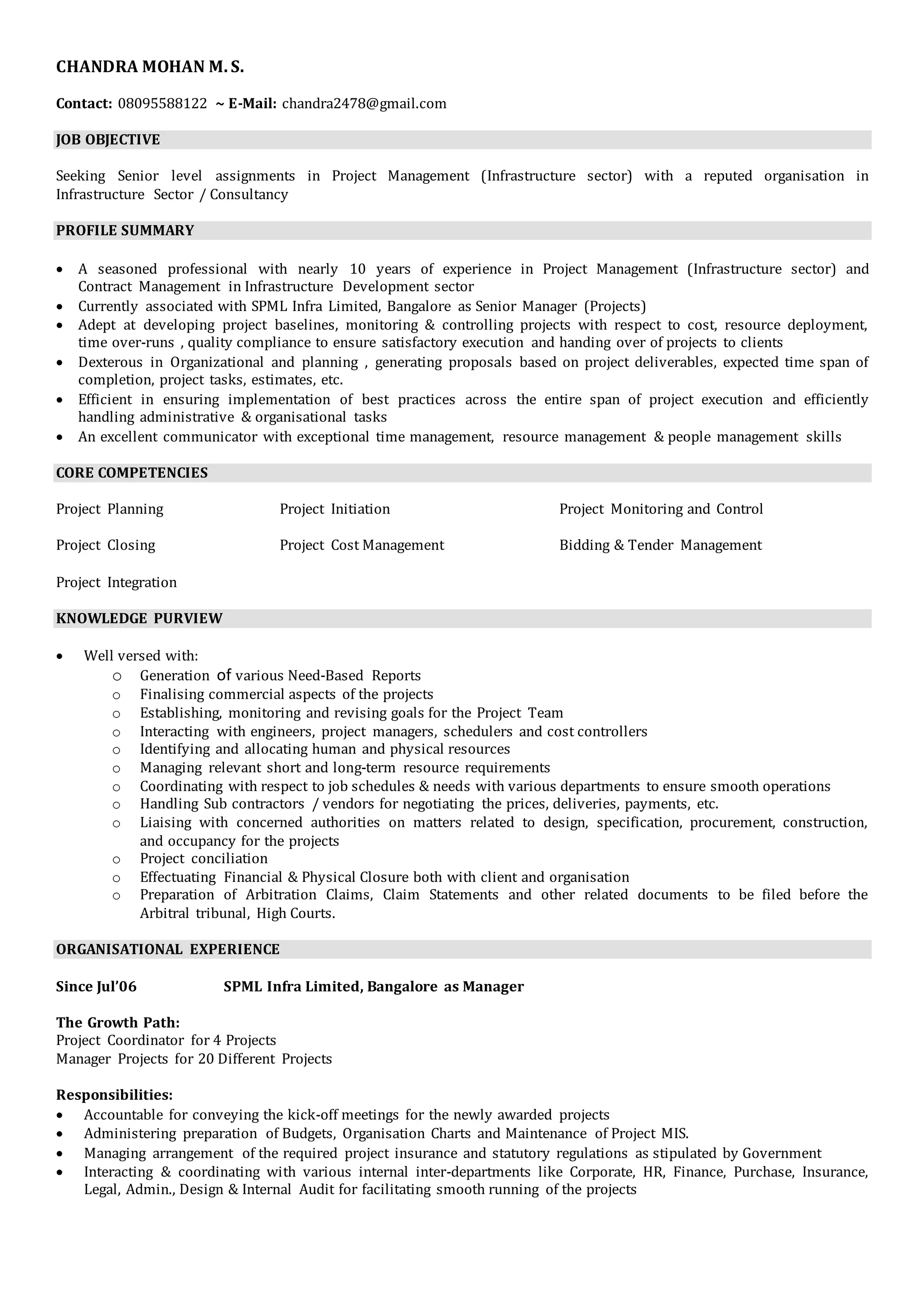 chandra Mohan Resume | DOCX