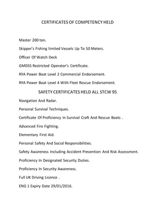 1 ALAN'SCV | DOCX | Fishing Sports | Sports