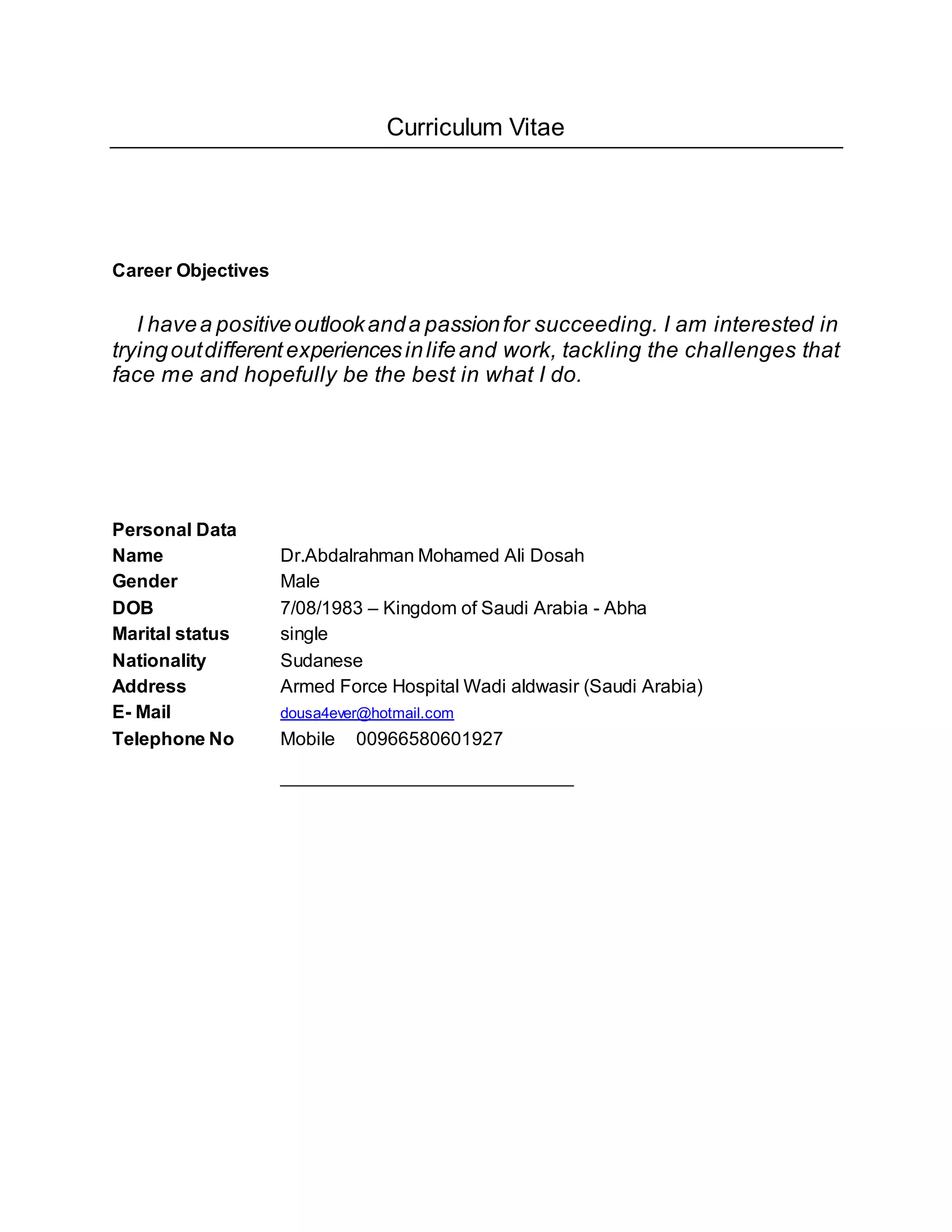 Curriculum Vitae | DOCX