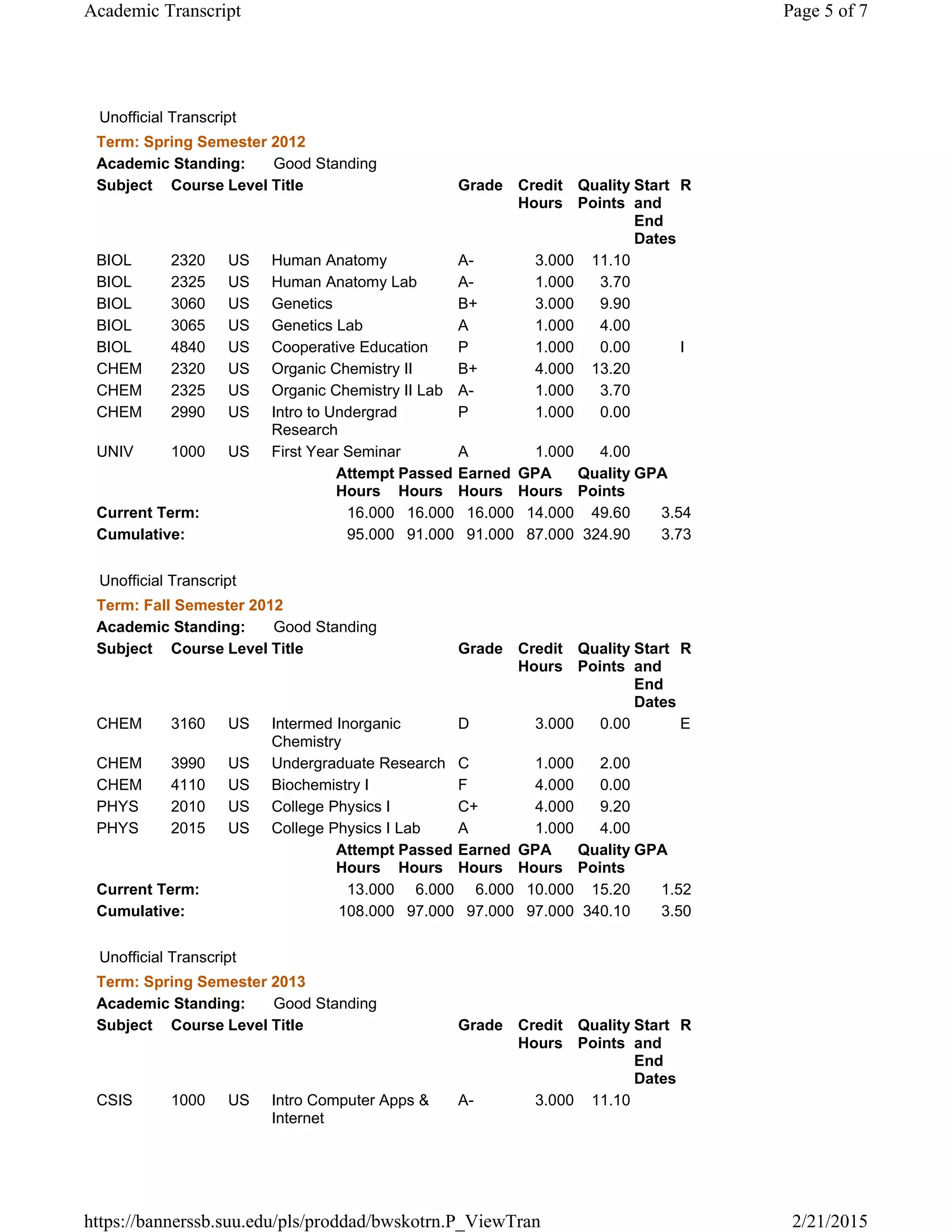 Unofficial | PDF | Undergraduate Education | College Education