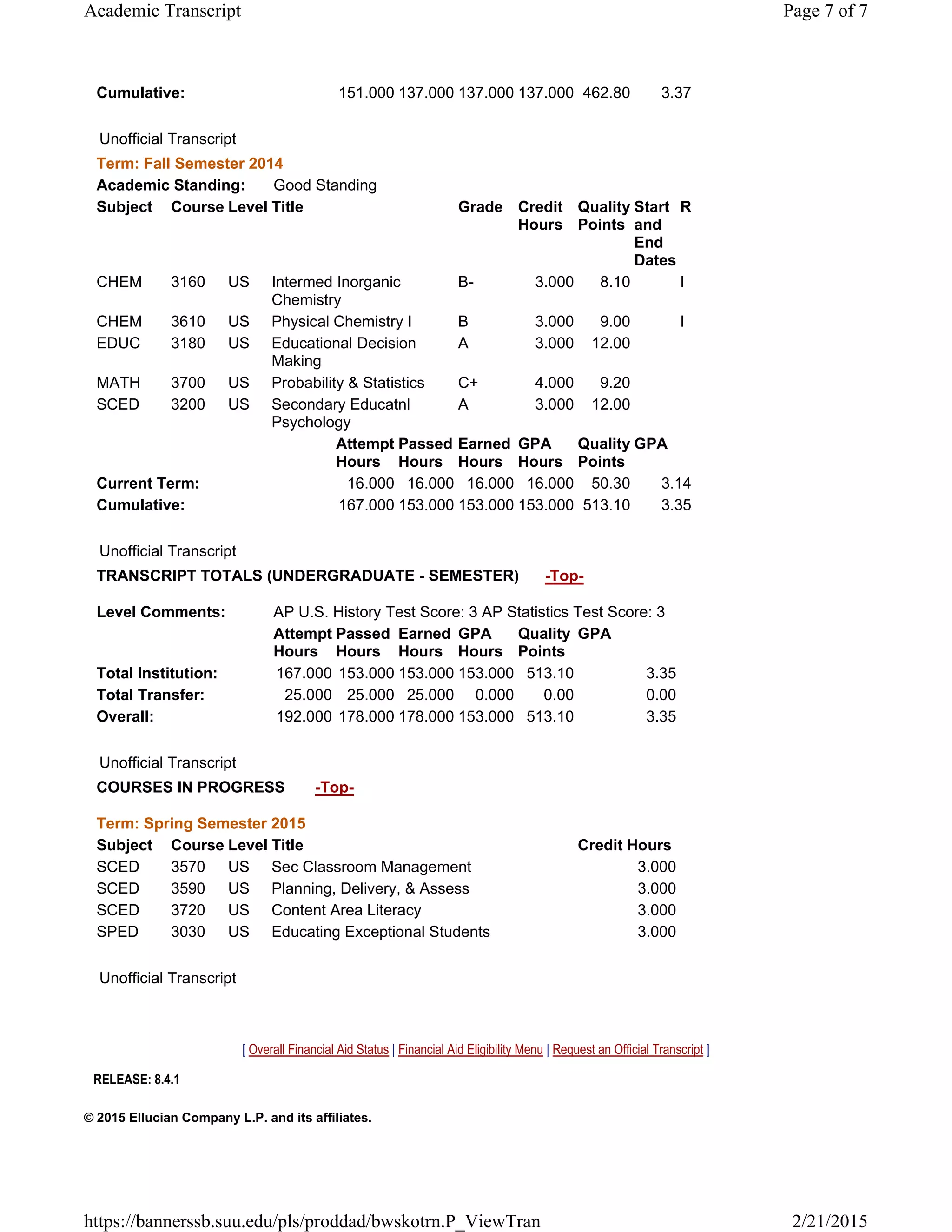 Unofficial | PDF | Undergraduate Education | College Education