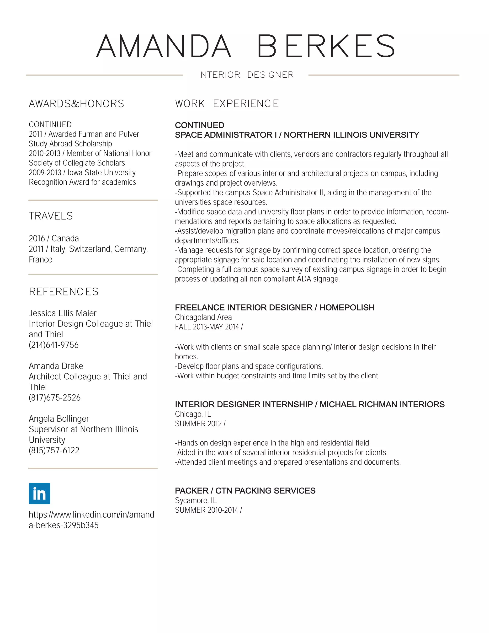 Amanda Berkes _ Resume | PDF